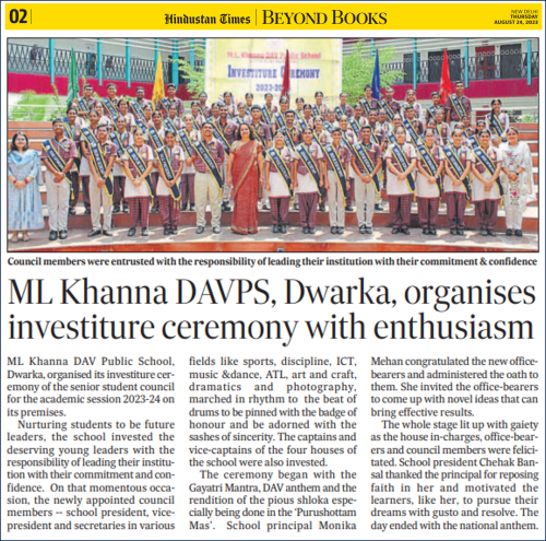Welcome M.L. KHANNA DAV PUBLIC SCHOOL , Dwarka